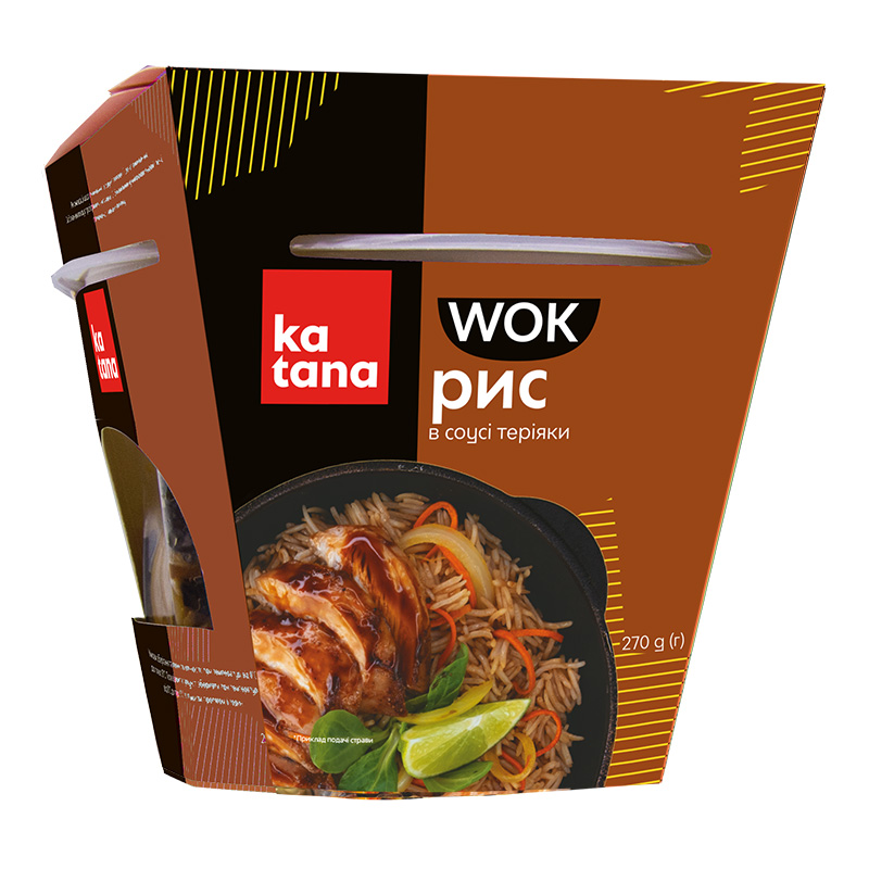 WOK рис в соусе терияки, 270 г - Готовые блюда Katana