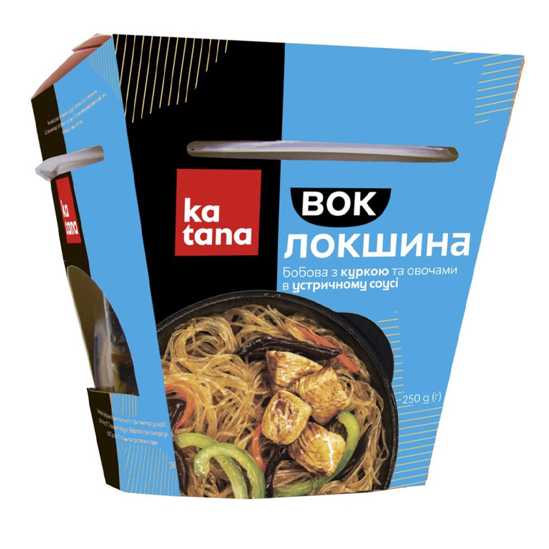 WOK Лапша бобовая с курицей и овощами в устричном соусе - Katana